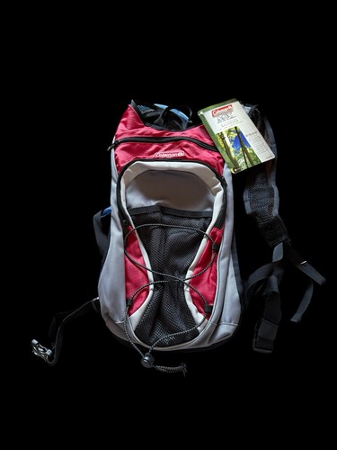 Rare NWT Coleman MAX Hydration Backpack with Bladder Red Gray NEW | eBay