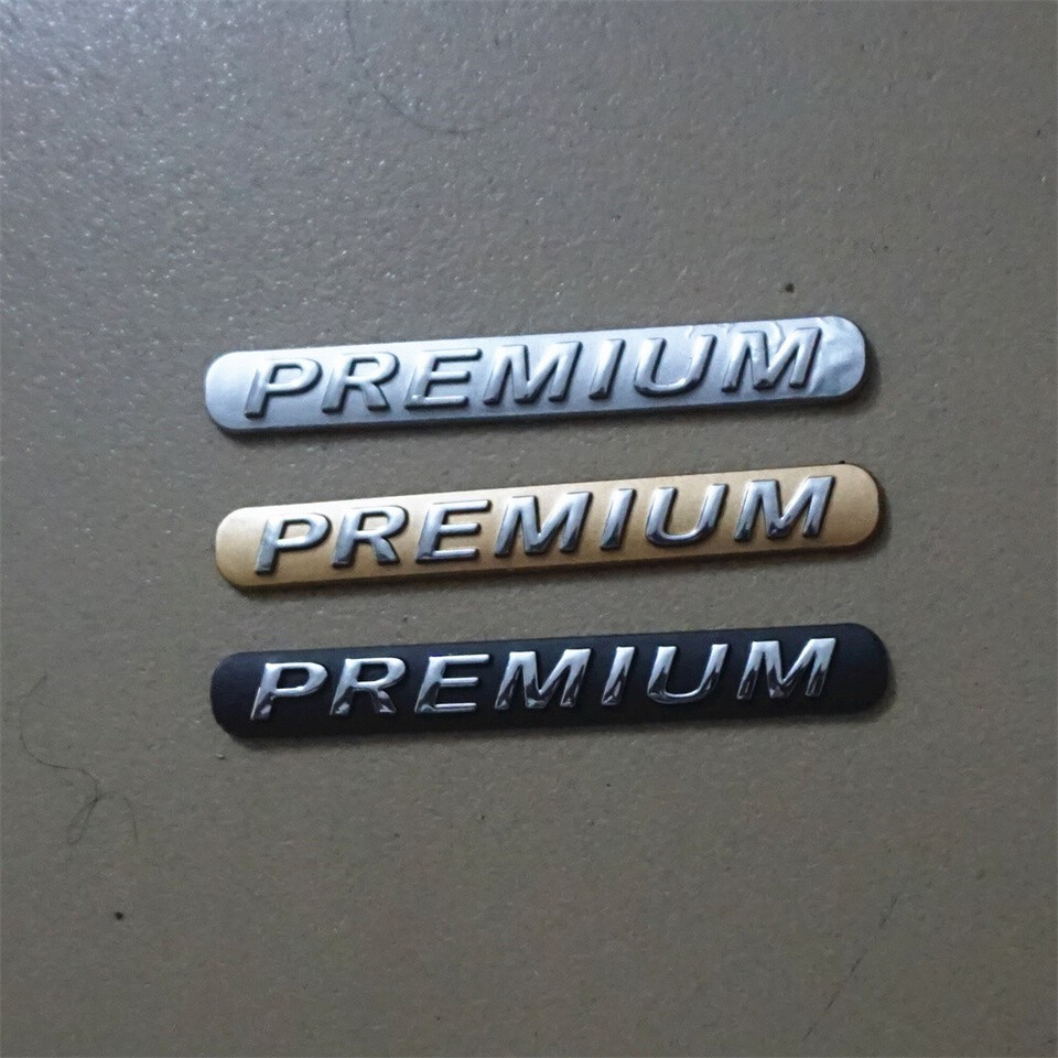 1x Chrome Silver PREMIUM Plastic Emblem Sticker Badge Decal V6 Engine ...