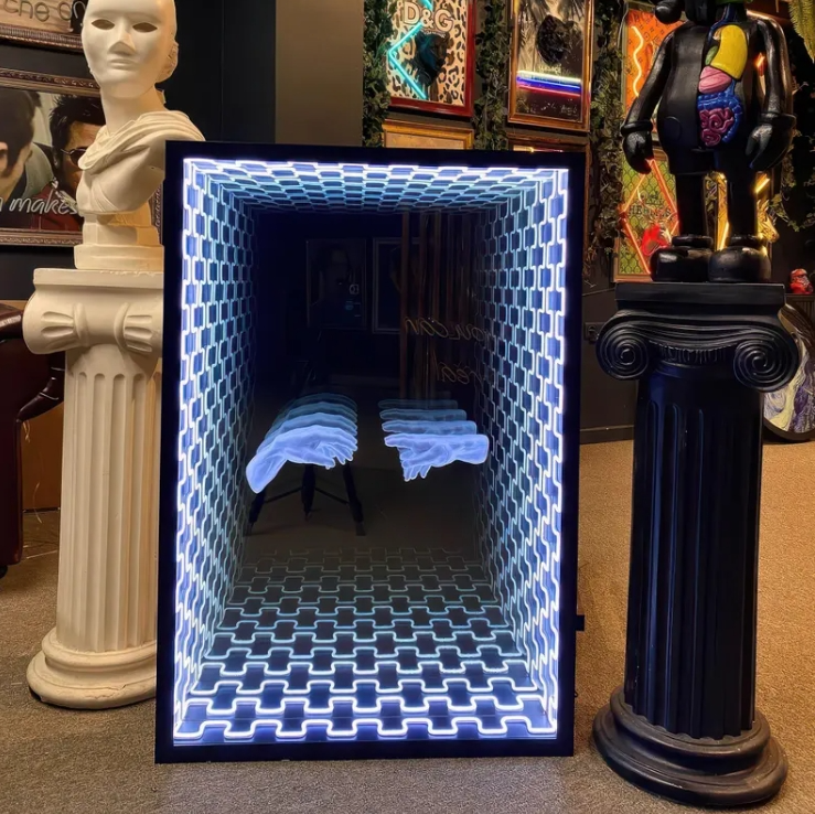 Infinity Mirror logo,Personalized Mirror Wall Decor,Custom Infinity ...