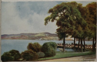 OLD POSTCARD LAKE DISTRICT LAKE WINDERMERE THE FERRY | eBay Australia
