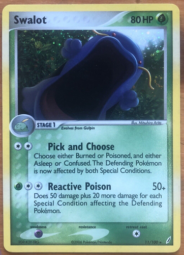 Swalot 11/100 Holo Rare Card 2006 Pokemon TCG EX Crystal Guardians | eBay