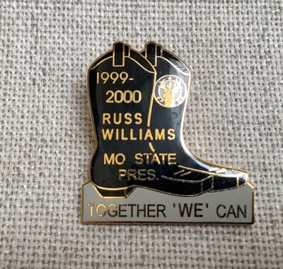 BPOE Elks Missouri State President 1999 Cowboy Boots Hat Lapel Pin ...