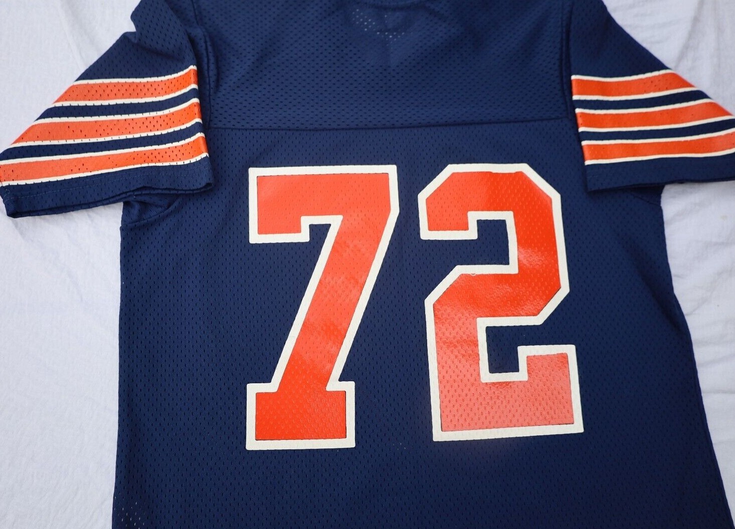 RARE VTG WILLIAM PERRY THE FRIDGE CHICAGO BEARS #72 JERSEY SAND KNIT L ...