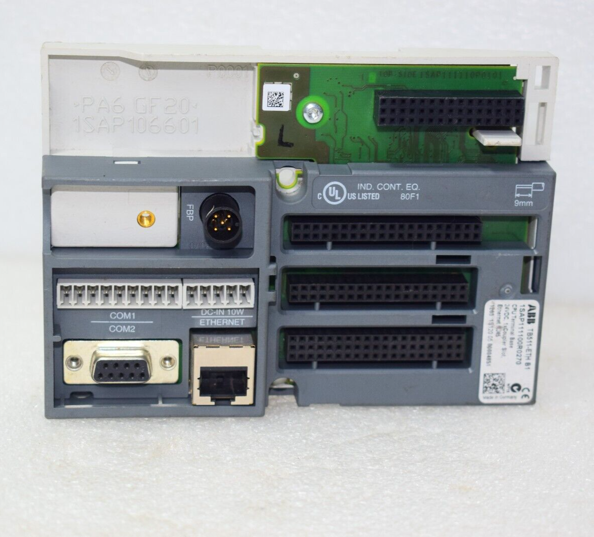 ABB TB511-ETH B1 CPU TERMINAL BASE 24VDC, 1xCOUPLER SLOT ...