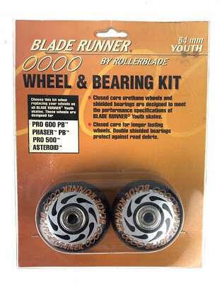 Rollerblade Blade Runner 0000 Wheel And Bearing Kit 64mm Youth (NIB) | eBay
