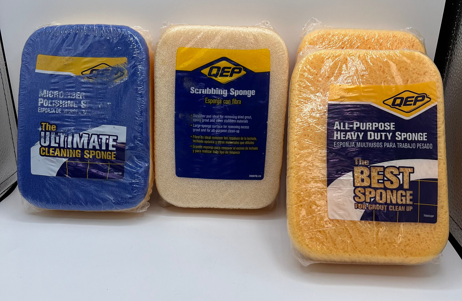 QEP Sponges: Microfiber Polishing, Srubbing, all-purpose x 2 - lot of 4 ...