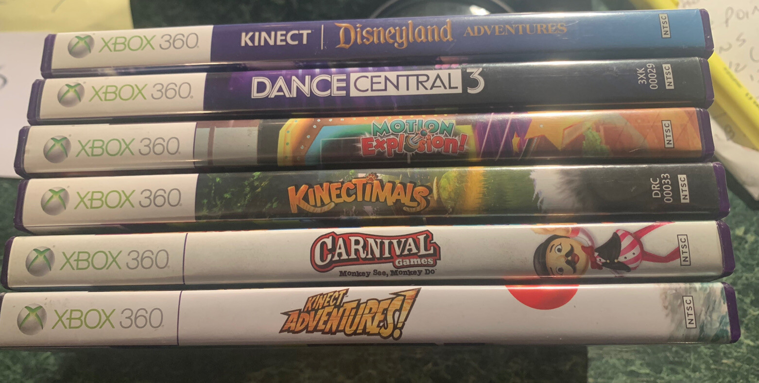 Lot of 6 - Xbox 360 Kinect - Adventures-Dance Central 3-Carnival ...