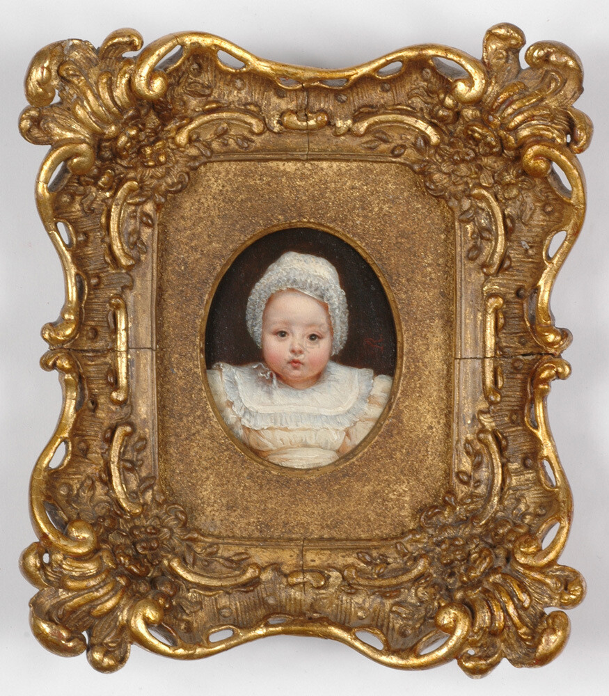 Louis-Edouard Rioult (1790-1855) "Portrait of a Little Child", Oil on ...
