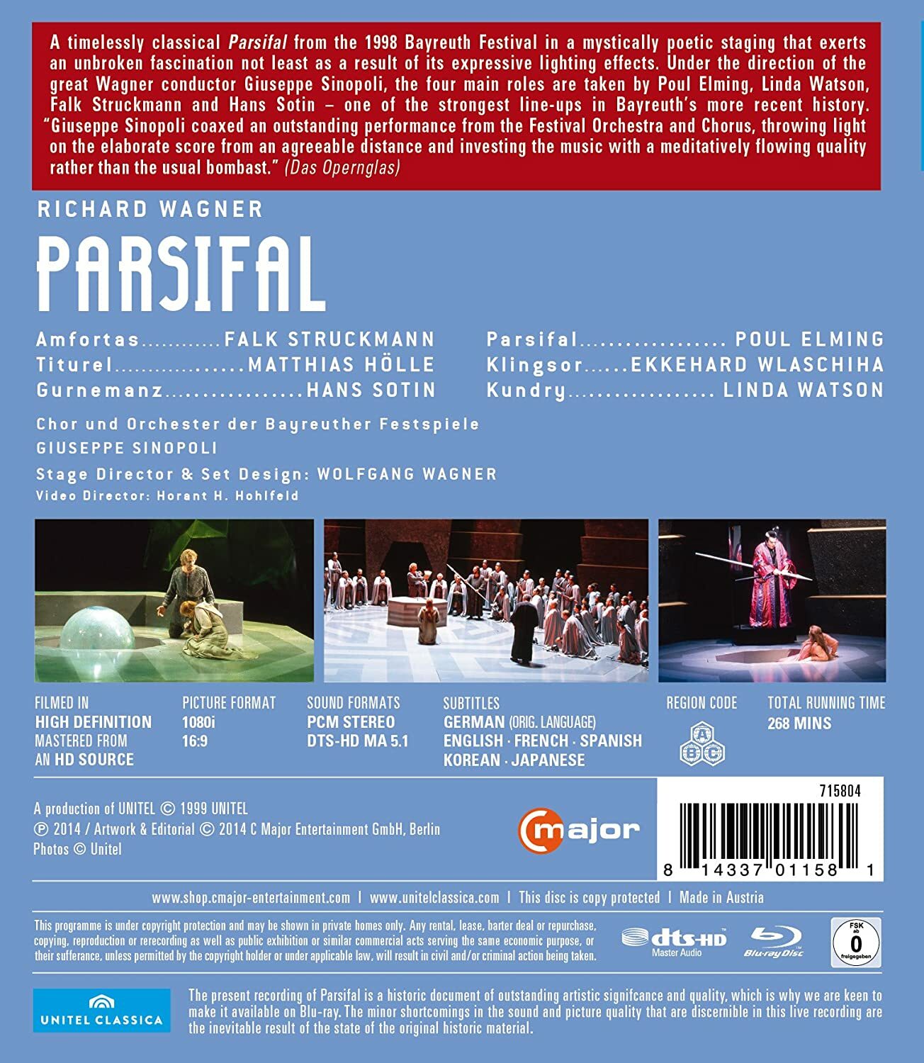Parsifal (Blu-ray) for sale online | eBay