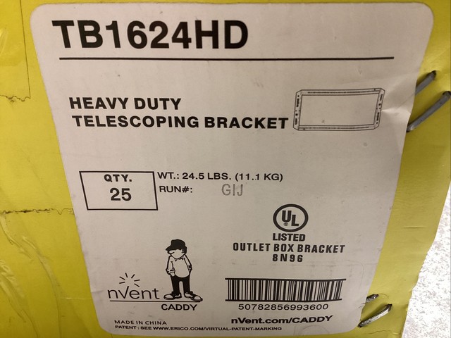 nVent Caddy TB1624HD Telescoping Brackets Steel 14-1/2" to 25" Box of ...