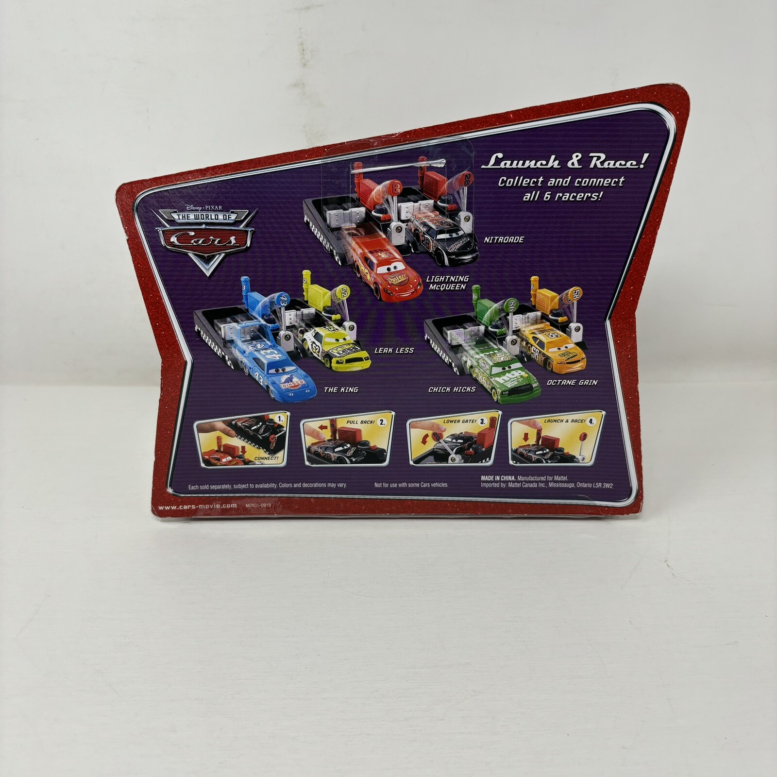 Disney Pixar Cars Pit Row Launcher Nitroade 28 Race-off Race Car Black ...