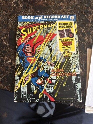 Superman Alien Creatures Book And Record Set 1975 Power Records Comic ...