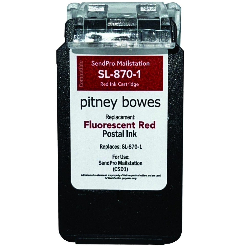 Pitney Bowes SL-870-1 Red Ink Cartridge replacement for the SendPro ...
