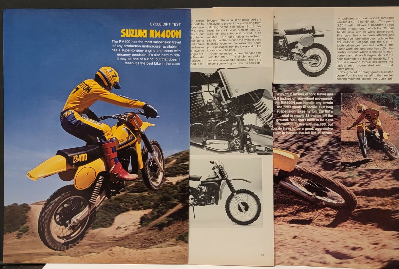 1979 Suzuki RM400N 9 page Motorcycle Test Print Ad Mike Bell | eBay