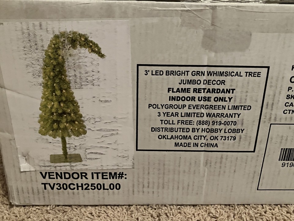New in Box 3 ft Grinch Whimsical Christmas Tree - LED pre-lit - Grinch ...