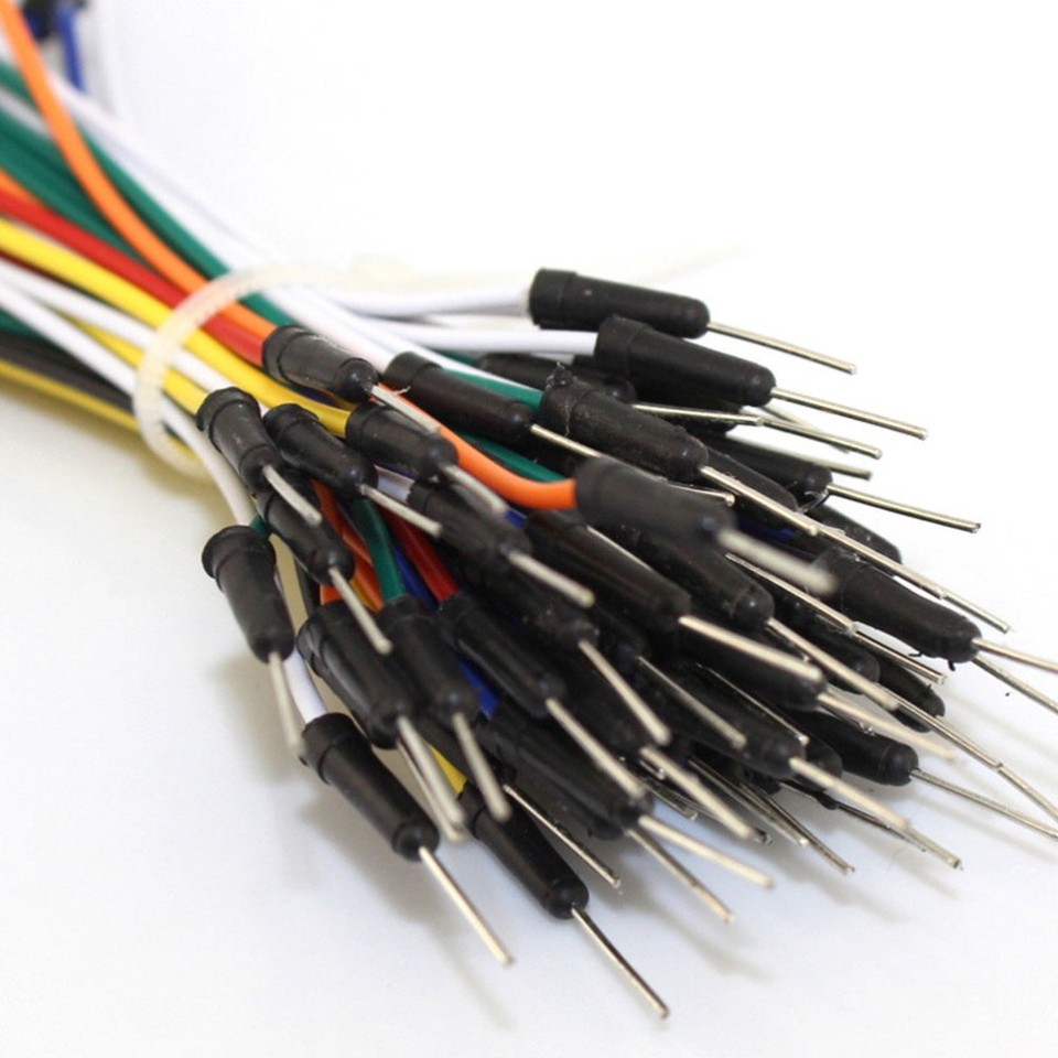 65Pcs Round Head Connection Wire Bread Board Test Line Breadboard ...