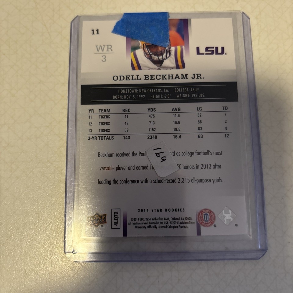2014 Upper Deck Star Rookies - Odell Beckham Jr. #11 (RC) | eBay