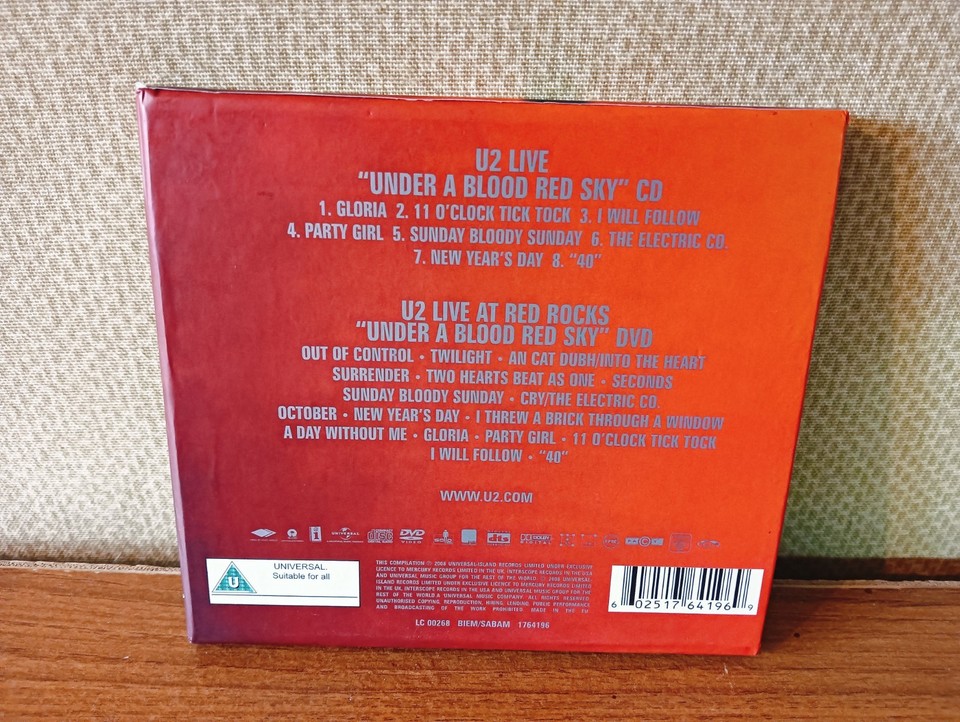 U2 - Under a Blood Red Sky Deluxe Remastered CD + DVD 2008 Good ...