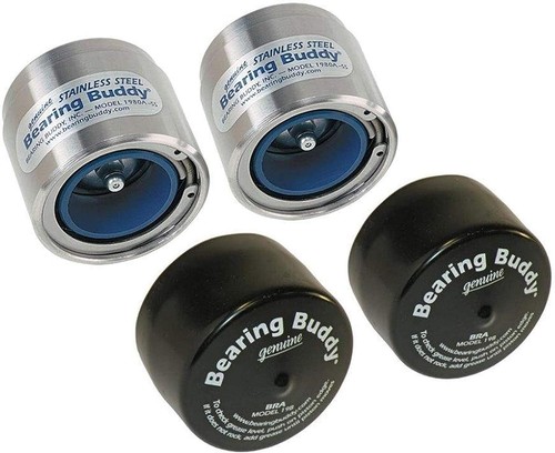 Bearing Buddy 2 1.980" Stainless Steel with Protective Bra & Blue Auto ...