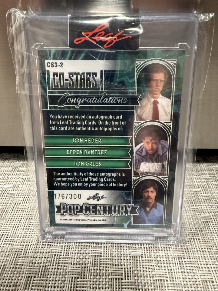 2024 Leaf Pop Century Jon Heder Efren Ramirez Jon Gries Auto 176/300 ...