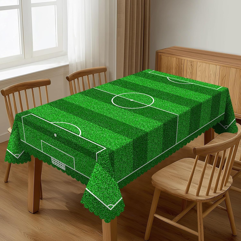 Soccer Field Table Cloths Decorative for Dining Room, Football Green ...