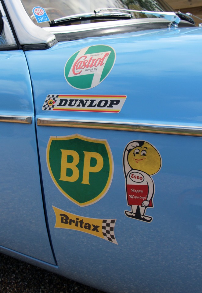 Classic Car Rally/Race HUGE 32 'WORN RETRO EFFECT' sticker decal set ...