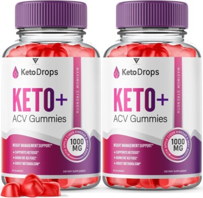 2 PACK Keto Drops ACV Gummies, Keto Drops Keto ACV Gummies Advanced ...