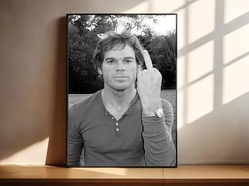 Dexter Morgan Middle Finger Vintage Black and White Poster | eBay