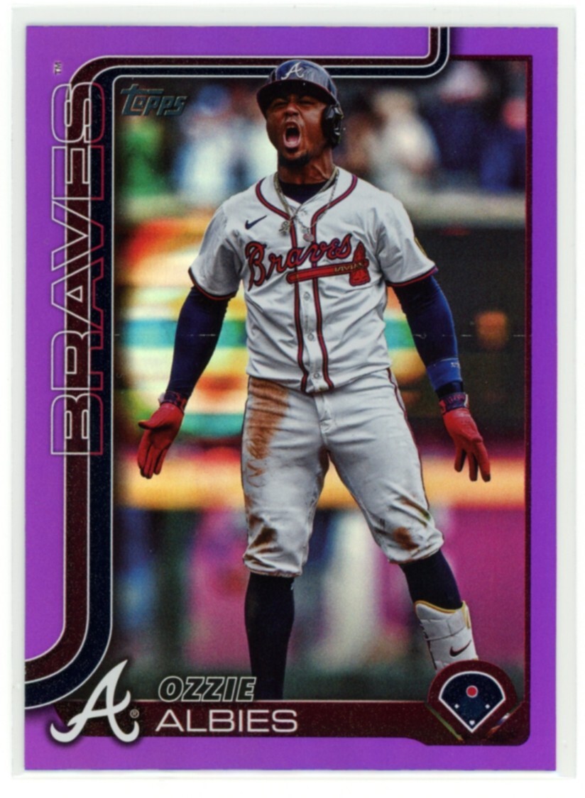OZZIE ALBIES 2025 Topps Series 2 Purple Rainbow Foil #364 160/250 | eBay