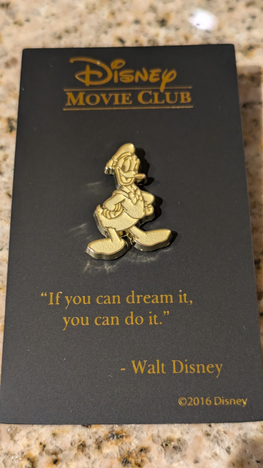 Donald Duck Disney Movie Club Pin Lapel VIP Anniversary Gold Tone ...