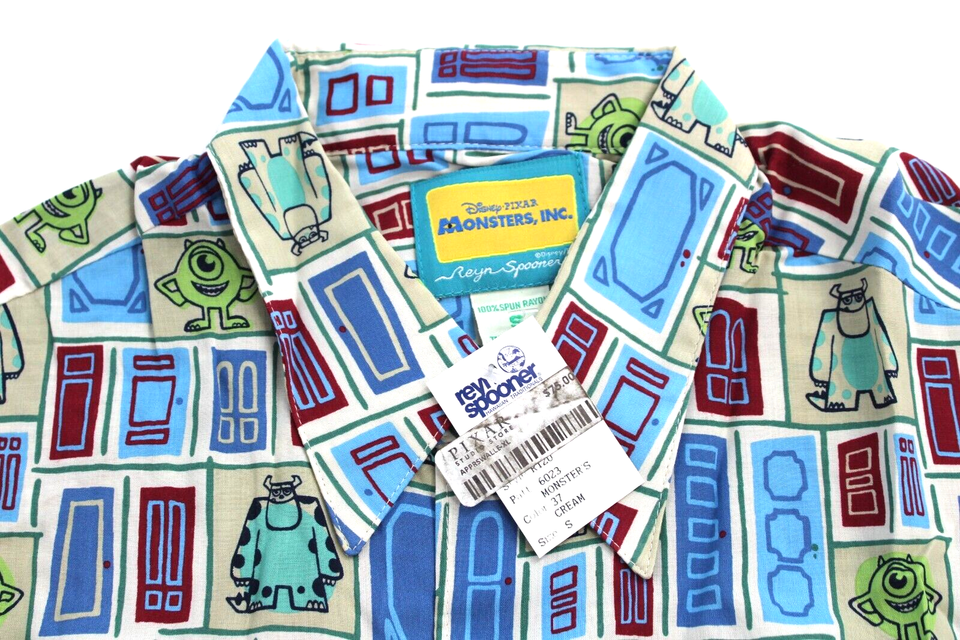 New Reyn Spooner x Pixar Monsters Inc Hawaiian Shirt Men's Small Lim ...