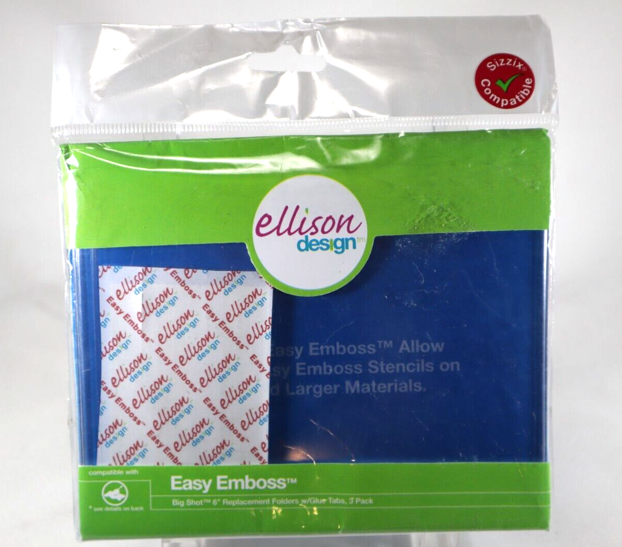 Ellison Design - Easy Emboss - Big Shot 6" Replacement Folders - 3 Pack ...