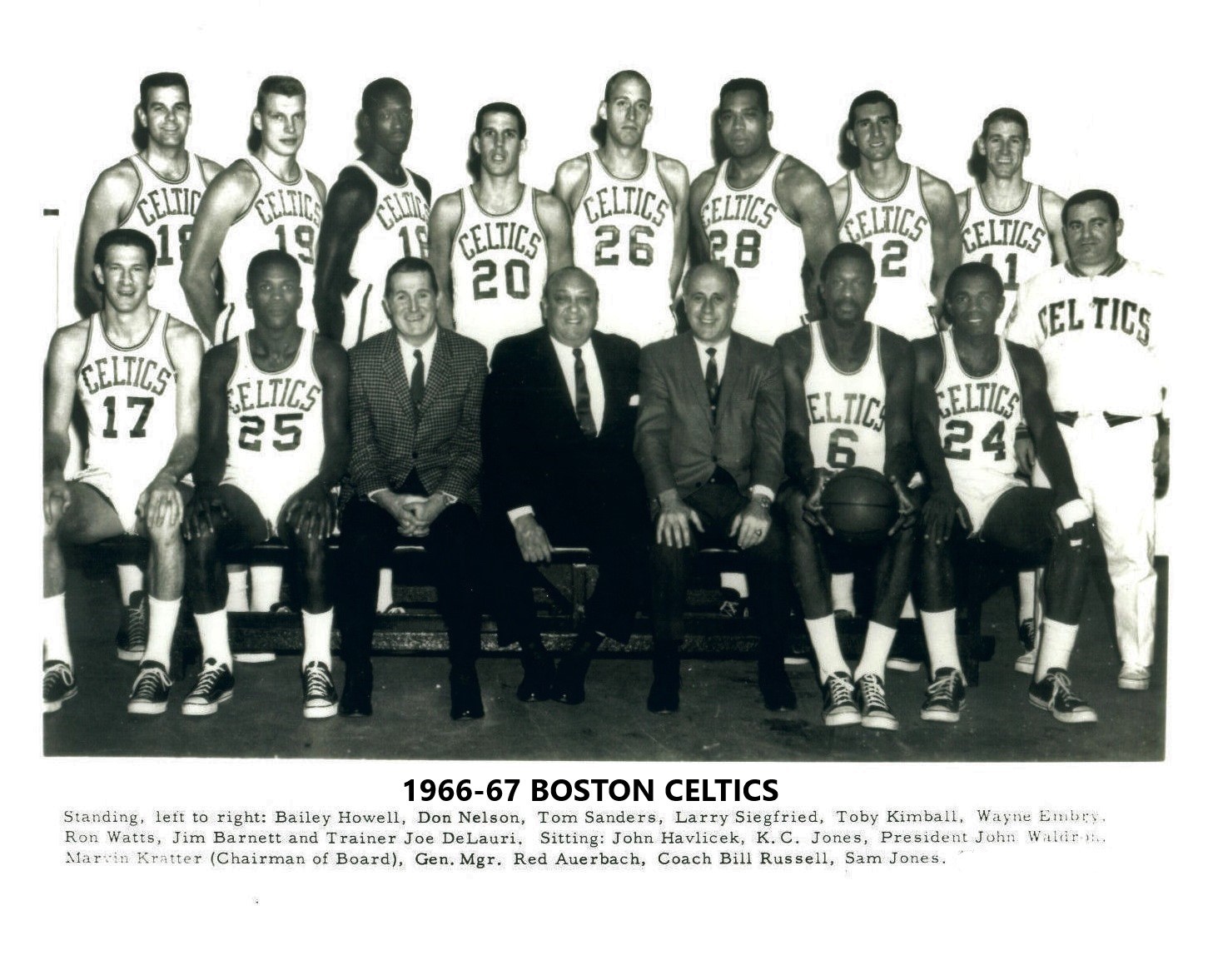 1966-67 BOSTON CELTICS 8X10 TEAM PHOTO BASKETBALL PICTURE NBA | eBay