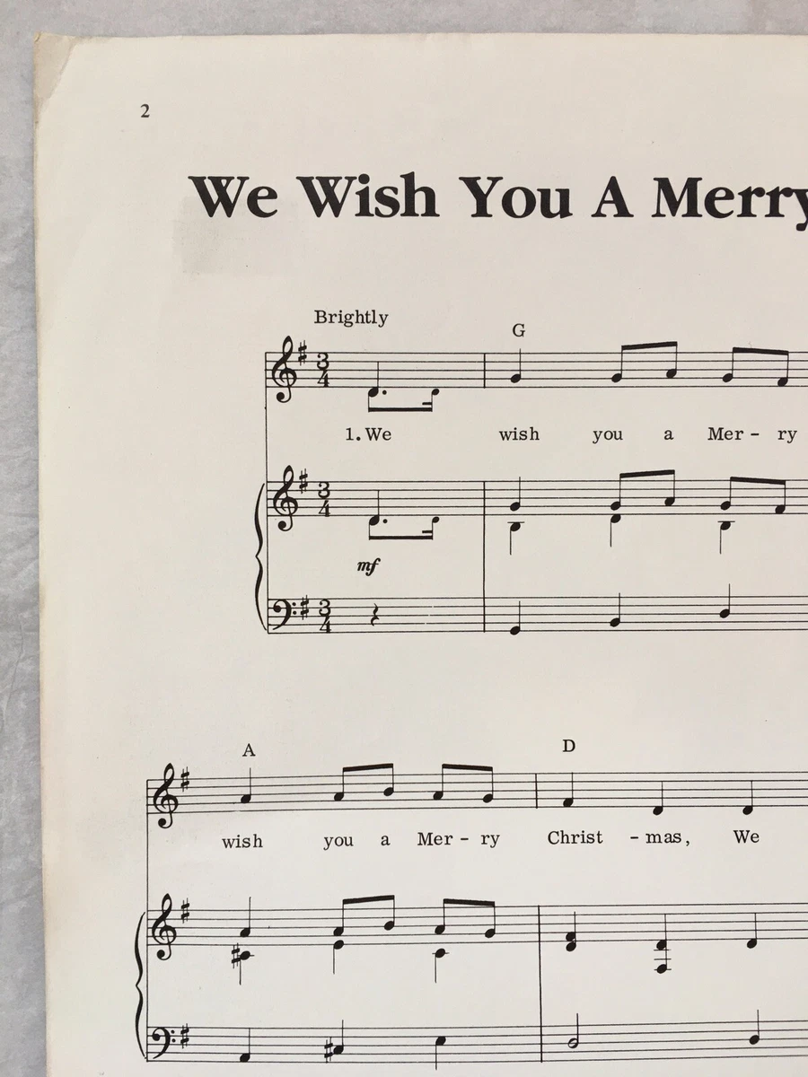 We Wish You A Merry Christmas Sheet Music
