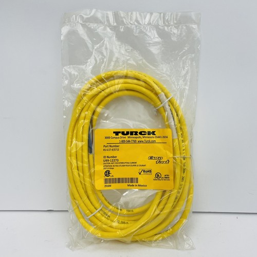 Turck RS 4.5T-4 /S715 ID# U99-12273 EuroFast single-Ended Cordset 5 ...