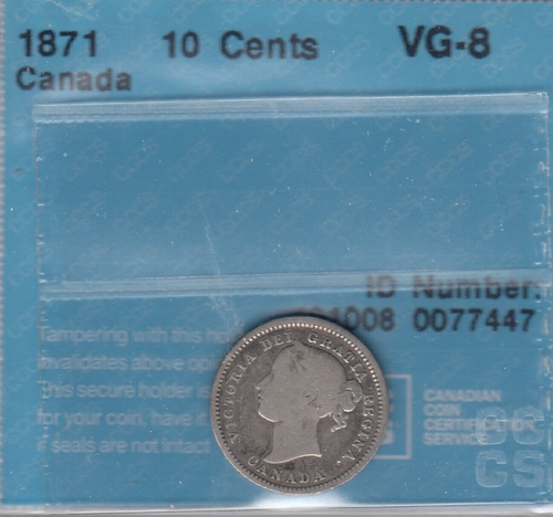 1871 Canada Ten Cents Silver Coin - CCCS - VG-8 | eBay