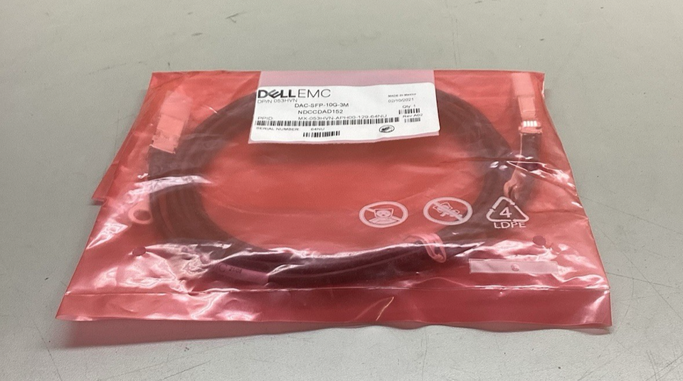 NEW ORIGINAL DELL DAC-SFP-10G-3M SPF+ 10GbE DIRECT ATTACH CABLE | eBay