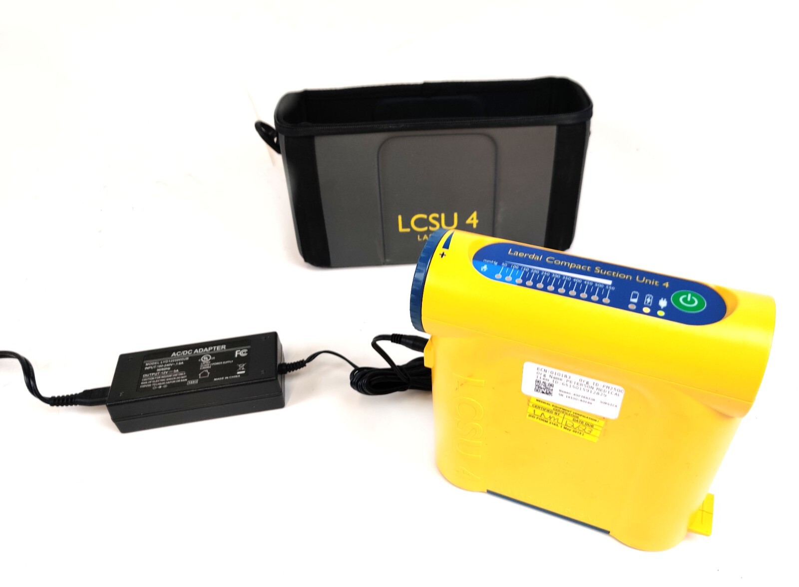 Laerdal Compact Suction Unit 4 (LCSU 4) REF 880061 w Carry Bag & Power ...