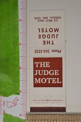 Vintage Matchbook Cover The Judge Motel Osceola Hotel Arkansas Lz3 | eBay