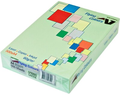 Victory Flying Colours A4 Copy Paper 80gsm Spring Green 500 Sheets ...