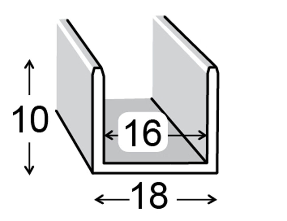 Clear Transparent PVC Plastic U Channel 10MM 16MM Internal Sizes | eBay