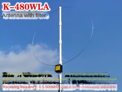 K-480WLA Medium/Short wave Full Band Antenna SDR LOOP Short Wave ...