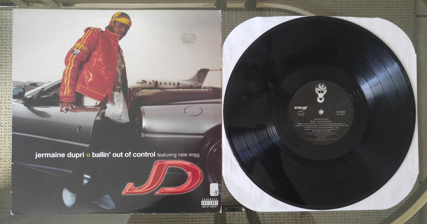 JERMAINE DUPRI Ballin' Out of Control/Hate Blood 12" Vinyl, SO SO DEF ...