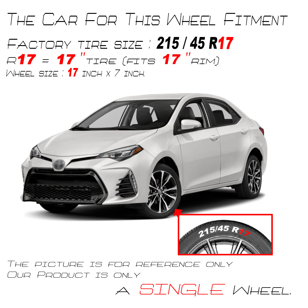 17" Black Wheel for Toyota Corolla 2017-2019 Factory OEM Quality Rim ...