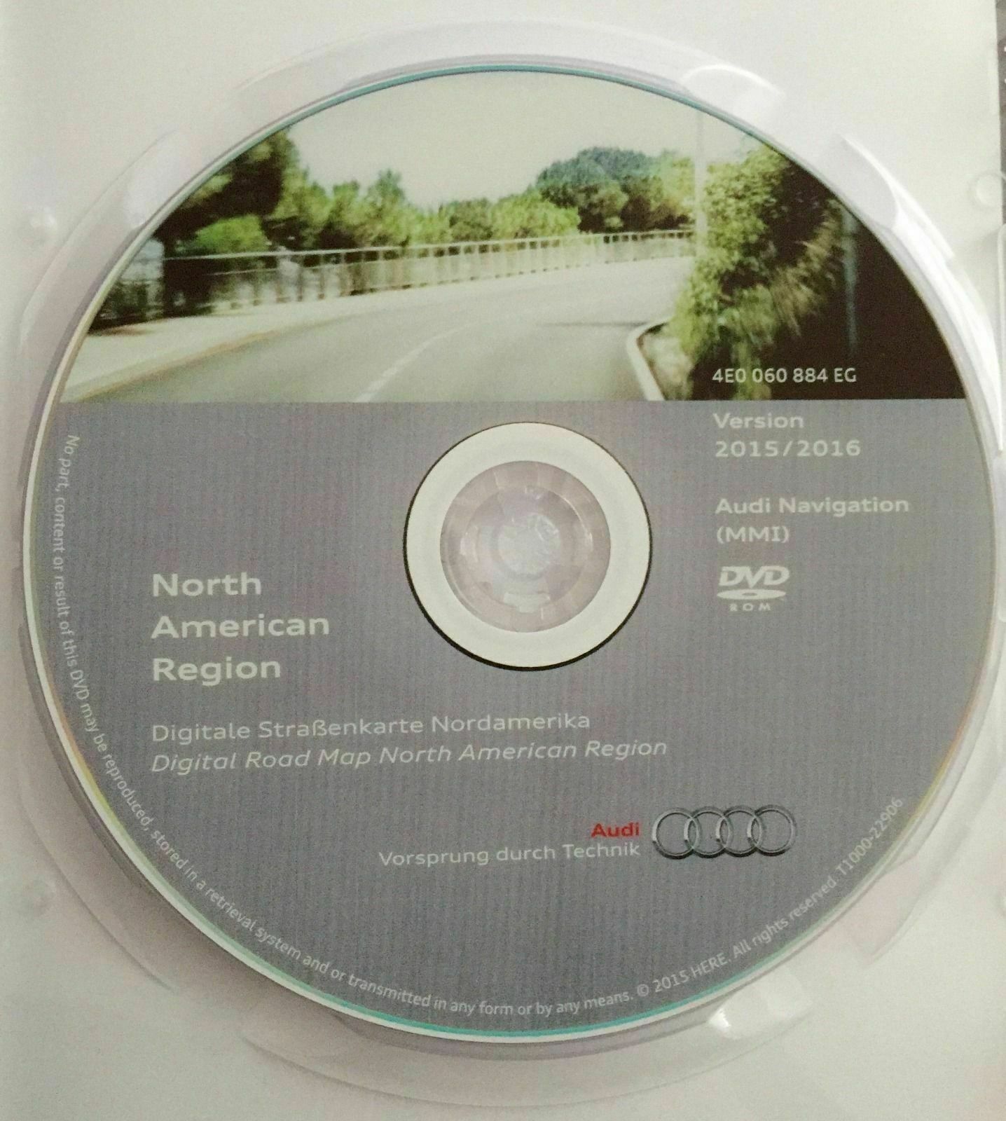 Audi MMI 2G North America DVD 2015-2016 Navigation DVD Maps 4E0 060 884 ...