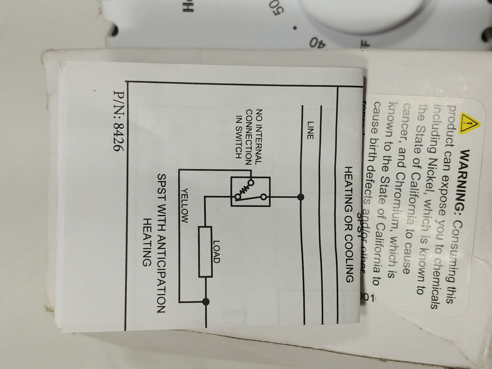 OPENBOX TPI ET9SRTS Series Et9 Line Voltage SPST Cool Only Terminal for ...