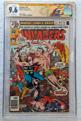 Invaders #33 (Marvel, 10/78) CGC 9.6 NM+ "Signature Series" Thor vs ...