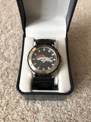 Gametime Denver Broncos Watch Men Black Nylon Strap Band 41 MM | eBay