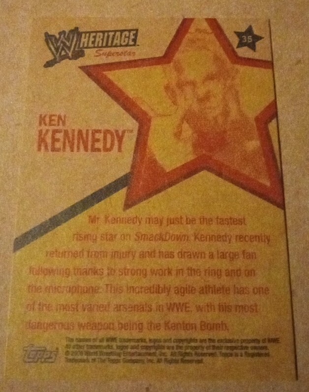 Ken Kennedy WWE Heritage Topps Trading Card 2007 #35 | eBay