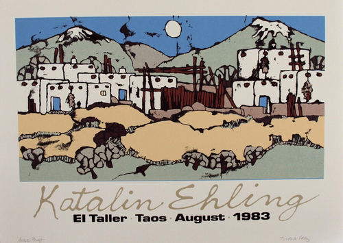 Katalin Ehling Serigraph Poster for El Taller Taos Signed 1983 | eBay